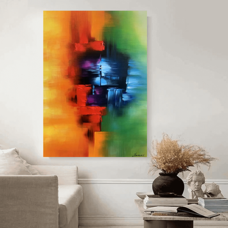 Tavlor vardagsrum | Fina Tavlor | Handmålade Tavlor | Mynewart.se